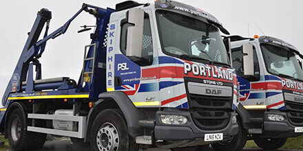 Portland Skips’ Two additional DAF Skip Loaders - Portland Stone